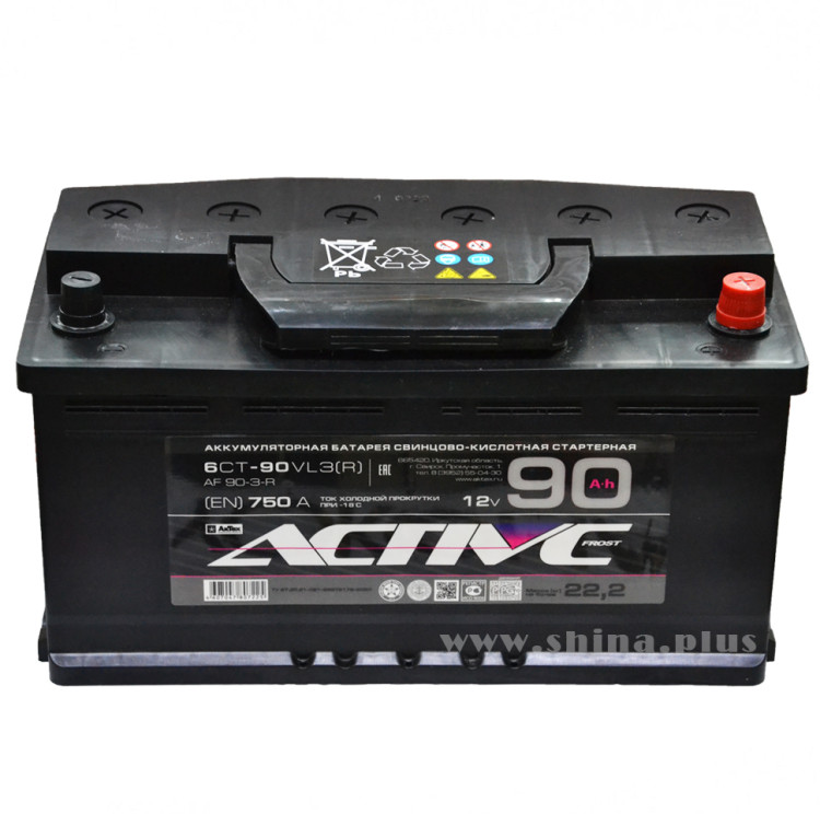 АКБ 90Ah Active Frost (+о.п) 750А(EN) 12V